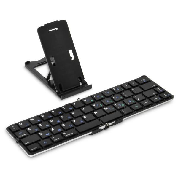 超軽量134g Bookey Pocket ブラック iPad＆iPhone 用 キーボード 薄くて軽い折りたたみ式 Bluetooth ...