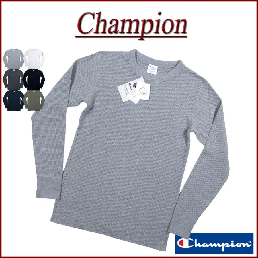 Champion チャンピオン USAコットン 無地 クルーネック サーマル ロンT C3-W402 : JTWO - 通販 - Yahoo!ショッピング