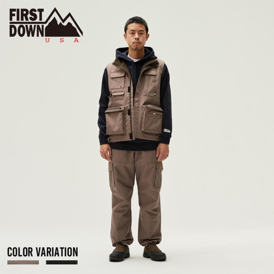 FIRST DOWN（ファーストダウン） 【FIRST DOWN USA】BACK FLEECE VEST HONEYCOMB LIP ...