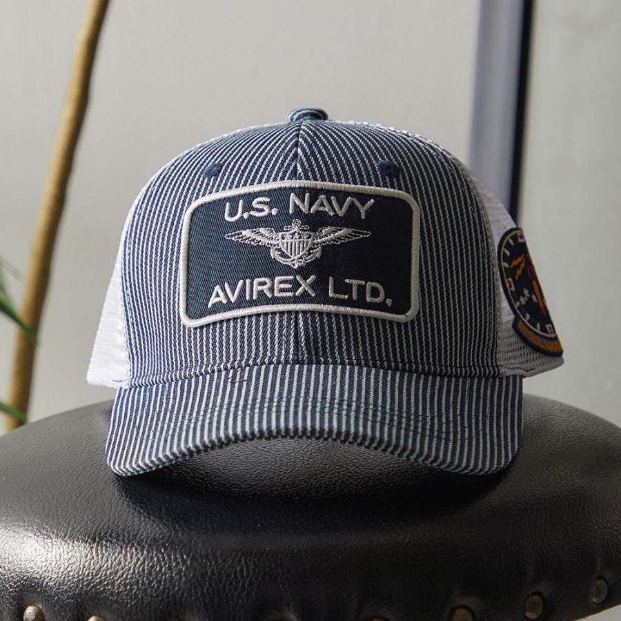 AVIREX 【AVIREX】EX AX U.S NAVY MESH CAP/全4色 キャップ 帽子 シンプル カジュアル ロゴ アウトドア ...