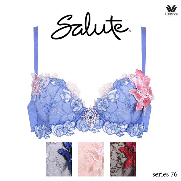 サルート ワコール 76G ブラジャー BTJ476 3/4カップワイヤー (P-upタイプ) BCカップ : インナーショップ Chou - 通販 - Yahoo!ショッピング