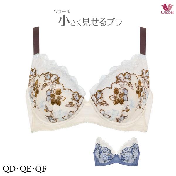 WACOAL ワコール 小さく見せるブラ ブラジャー BRB453 3/4カップワイヤー QDEFカップ (レーシィタイプ) : インナー ...