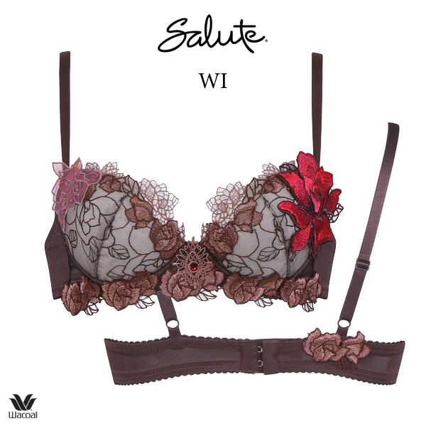サルート ワコール 76G ブラジャー BTJ476 3/4カップワイヤー (P-upタイプ) DEFカップ : インナージュネワコー ヤフー店 - 通販 - Yahoo!ショッピング