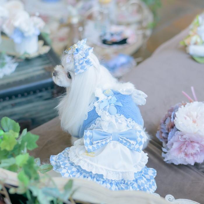 CanNana 犬服 ベスト ボレロ CanNana秋冬【きゃんナナ】レースフリルファーボレロ 犬 服 女の子 alice 不思議の国のアリス ハロウィーン ふわふわ 上着 SS-LL ...