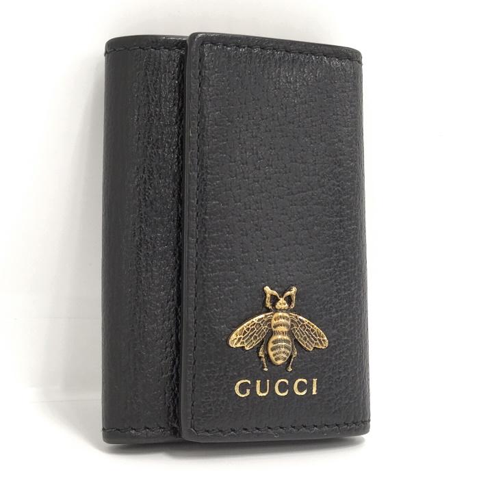 GUCCI 【中古】GUCCI 6連キーケース ハチ 蜂 BEE ゴールド金具 レザー ブラック 523683 : ジャングルジャングル - 通販 - Yahoo!ショッピング
