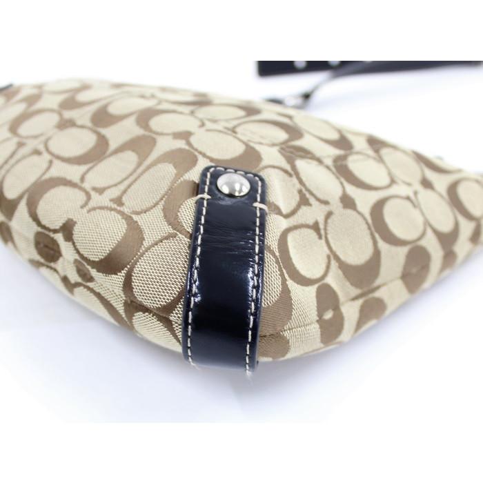 COACH 【中古】コーチ ショルダーバッグ ペネロピ コーテッド シグネチャー キャンバス ブラック/ベージュ F14689 : ジャングル ...