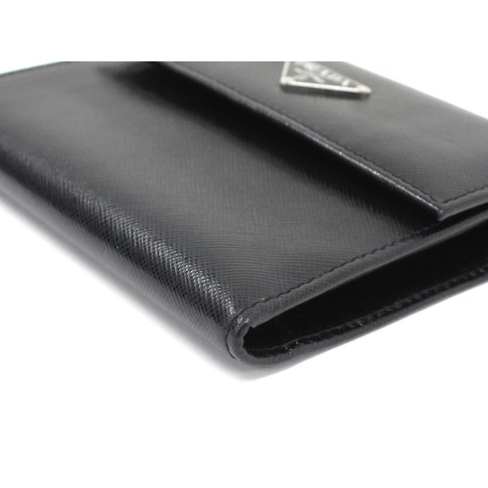 【中古】プラダ 三つ折り財布 レザー ブラック 1M0170 : 2000234258700025 : ジャングルジャングル - 通販 - Yahoo!ショッピング