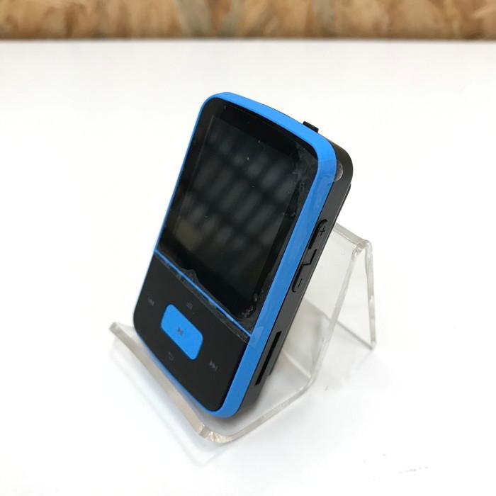 【中古】AGPTEK Badge Sport ポータブル MP3プレイヤー 内蔵8GB MicroSD 録音 ブルー G05 FMラジオ ...