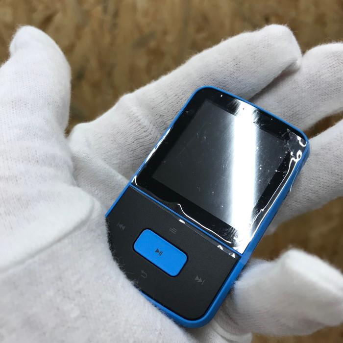 【中古】AGPTEK Badge Sport ポータブル MP3プレイヤー 内蔵8GB MicroSD 録音 ブルー G05 FMラジオ ...