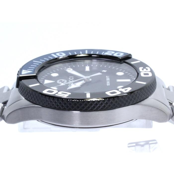 GUCCI 【中古】グッチ ダイバー メンズ腕時計 クォーツ デイト SS ブラック文字盤 126.2 YA126281 : ジャングル ...
