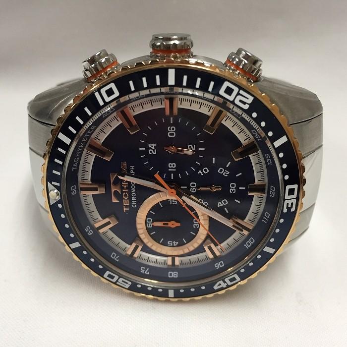 【中古】テクノス メンズ腕時計 クオーツ クロノ シルバー ブルー文字盤 T8587[jggW] : ジャングルジャングル - 通販 - Yahoo!ショッピング