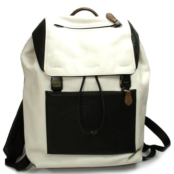COACH 【中古】コーチ リュックサック マンハッタン バックパック レザー ホワイト ブラック 57759 : ジャングルジャングル ...