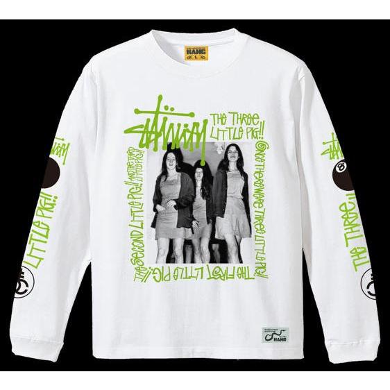 限定 【HANG ハング】 ヘビーコットン生地 長袖 Tシャツ [SATANITY] 白 チャールズ・マンソン STUSSY ステューシー 8 ...