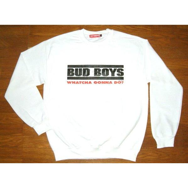 PANTY DROPPER パンティードロッパー クルーネック スウェット トレーナー [BUD BOY] 白 スエット BADBOYS バッドボーイズ バイカー ホットロッド VISE ...