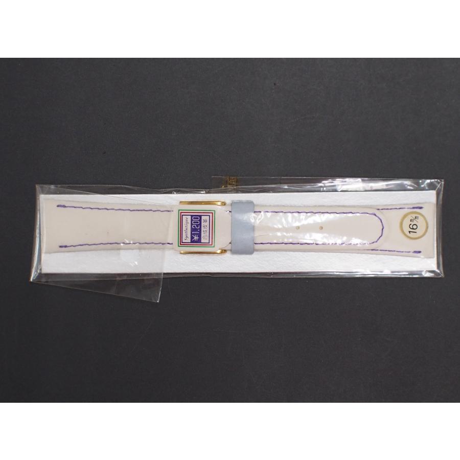 サンテティック Synthetique 合成皮革 フェイクレザー マット地 ラグ側: 16mm 時計用 ベルト バンド 管理No.30466 ...