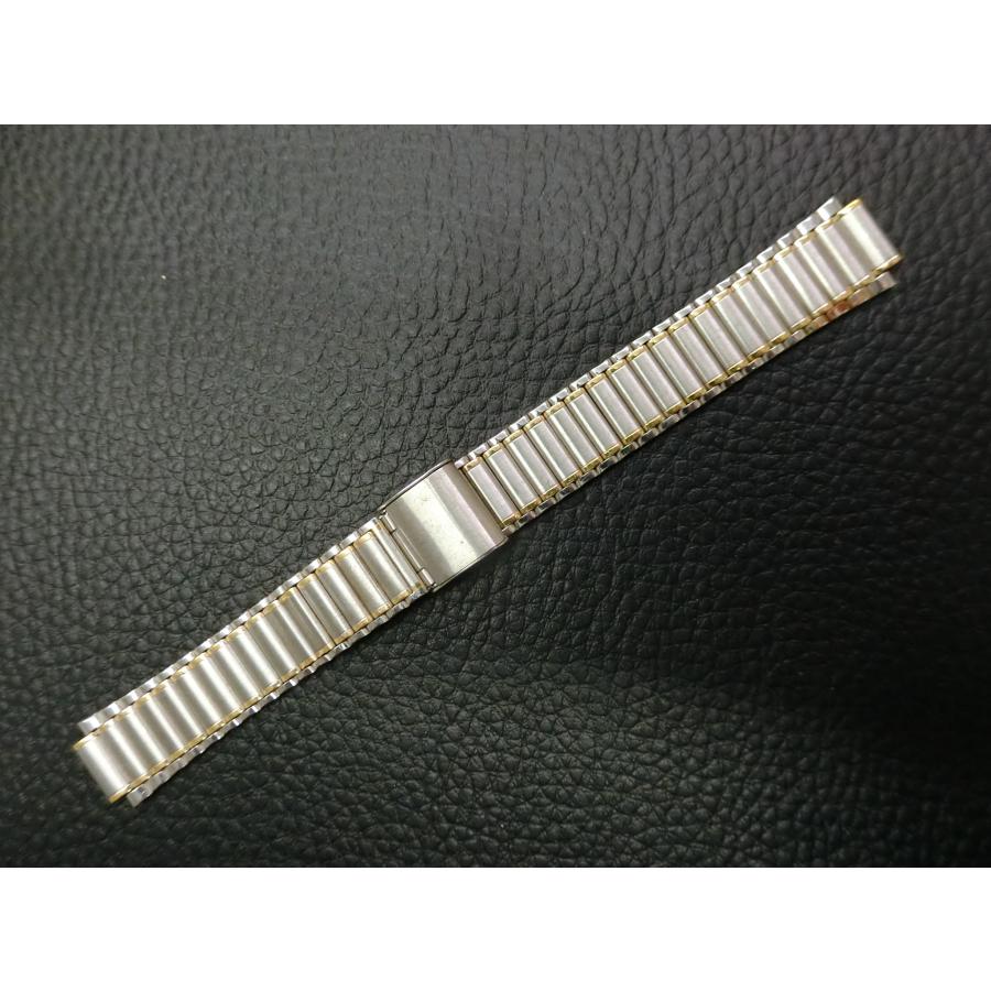 セイコー アルバ系 (SEIKO ALBA) メンズ 汎用 ステンレス コンビ ブレス ブレス幅15mm ラグ幅12mm 長さ調整式 ...