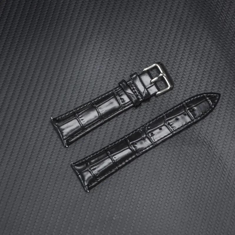 新品 時計用 バンド レザーベルト ウォッチバンド カーフスキン 本革 Genuine leather刻印 カラー: ブラック 取付: 幅 ...