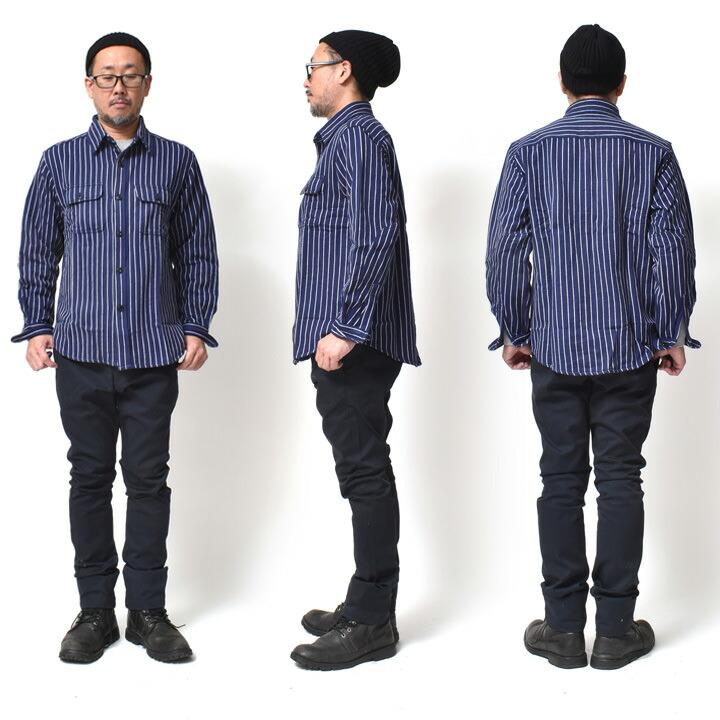 ストライプシャツ ワークシャツ 長袖 アメカジ ブランド 春 秋冬 着丈 短い :mg-102-sht:Moat Garage(モートガレージ) - 通販 - Yahoo!ショッピング
