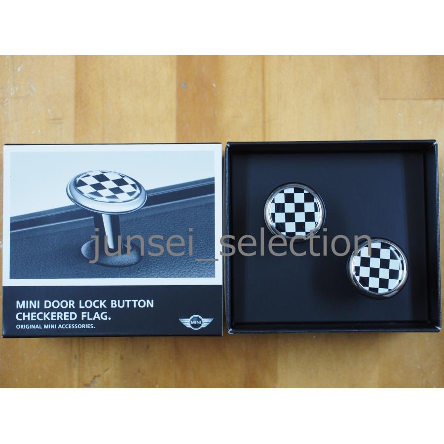 MINI（ミニ） BMW MINI 純正 ドアロックキャップ チェッカー 左右set F56 F55 F54 F57 F60 ONE ...