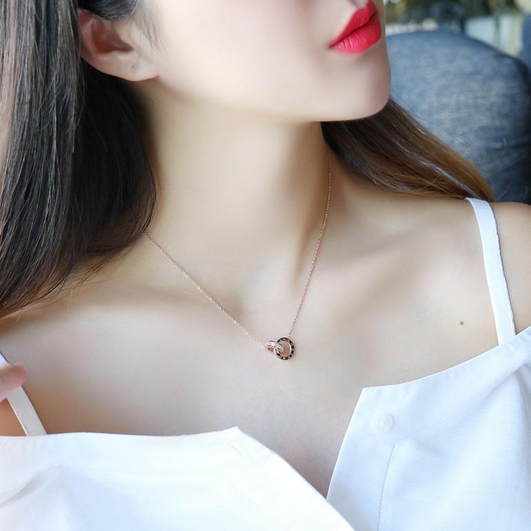 ネックレス ダブルリング チェーン アジャスター レディース おしゃれ キュービックジルコニア : 髪飾り&アクセサリー Juns Store - 通販 - Yahoo!ショッピング