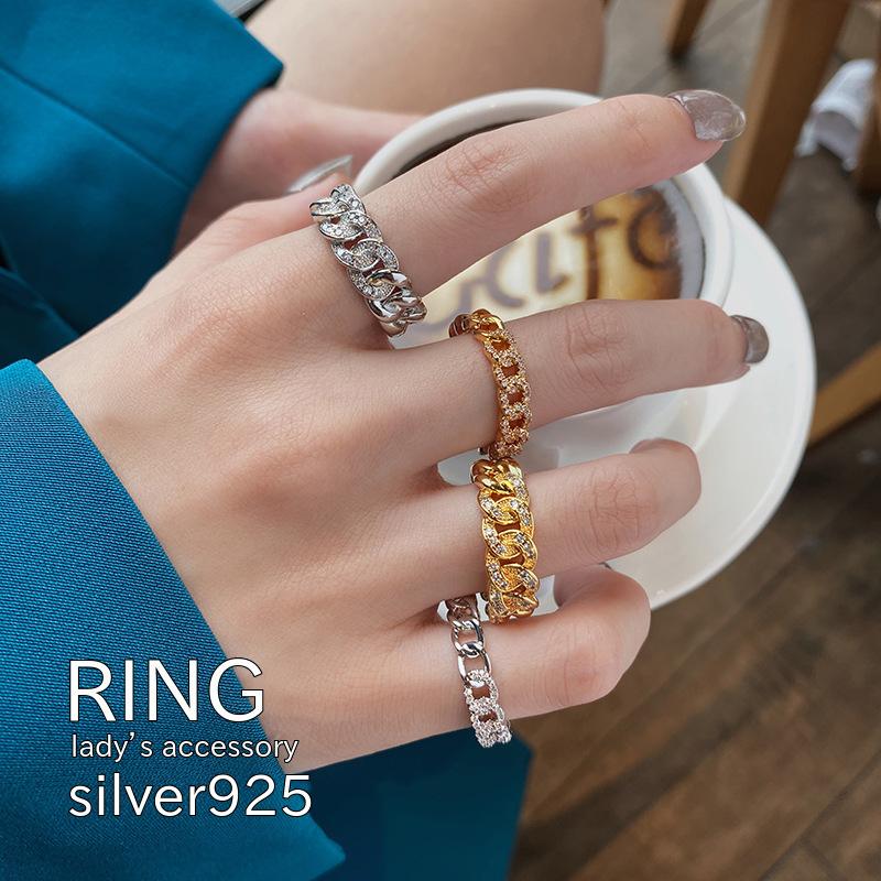 リング 指輪 ジルコニア フリーサイズ リングチェーン シルバー925 金属アレルギー おしゃれ : 髪飾り&アクセサリー Juns Store - 通販 - Yahoo!ショッピング