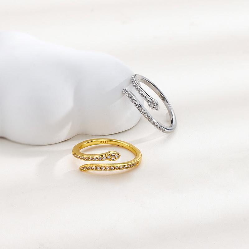 リング 指輪 スネーク フリーサイズ ジルコニア シルバー925 金属アレルギー 細い 細身 : 髪飾り&アクセサリー Juns Store - 通販 - Yahoo!ショッピング