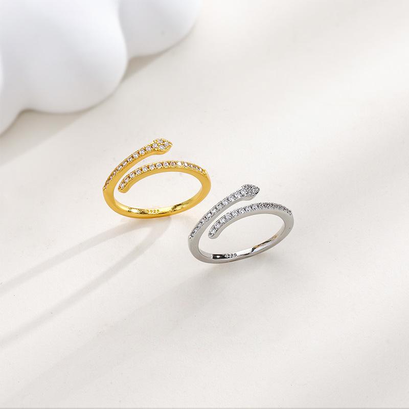 リング 指輪 スネーク フリーサイズ ジルコニア シルバー925 金属アレルギー 細い 細身 : 髪飾り&アクセサリー Juns Store - 通販 - Yahoo!ショッピング