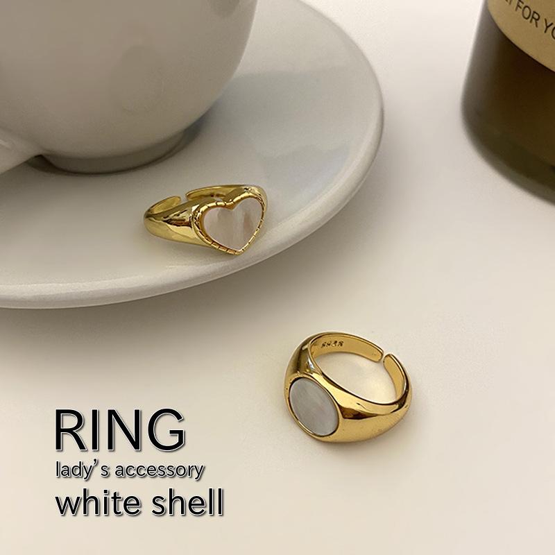 リング 指輪 フリーサイズ ホワイトシェル 白蝶貝 シルバー925 金属アレルギー ハート : ring0060 : 髪飾り&アクセサリー Juns Store - 通販 - Yahoo!ショッピング