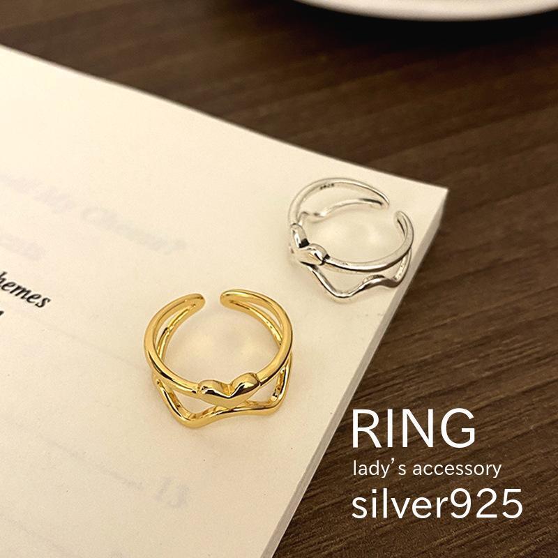 リング 指輪 ハート オープンリング フリーサイズ 重ね付け シルバー925 金属アレルギー : 髪飾り&アクセサリー Juns Store - 通販 - Yahoo!ショッピング