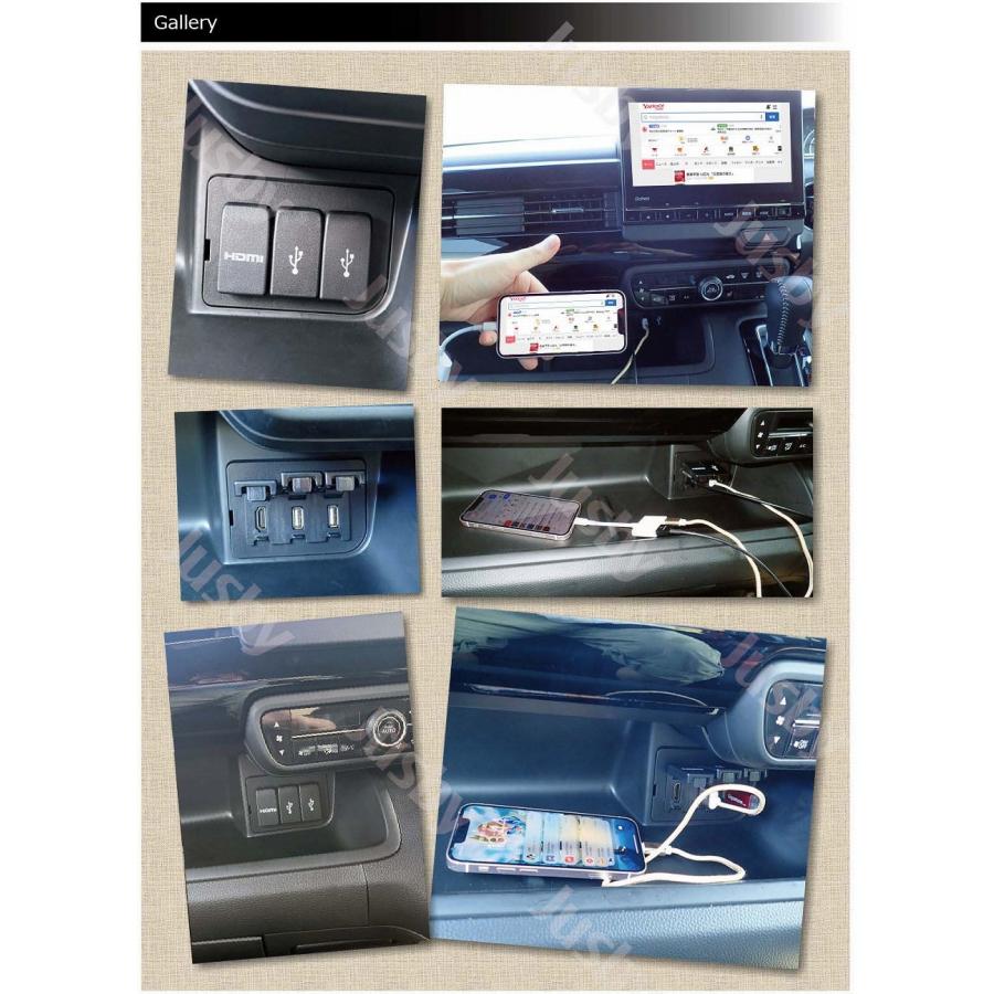 N-BOX ホンダ JF3JF4用 USB HDMIソケット&パネル&ケーブル HDMIジャック HDMI入力ポート カーナビとミラーリングに HONDA NBOX パーツ アクセサリー ...