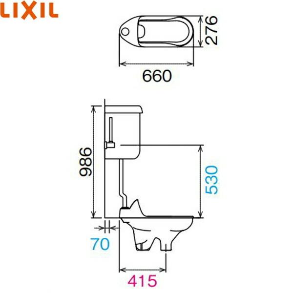 LIXIL C-852B/BW1+DT-570XR32/BW1+CF171D-32BL+CF103BB リクシル LIXIL/INAX 和風便器セット 手洗無ロータンクセット : 住設 ...