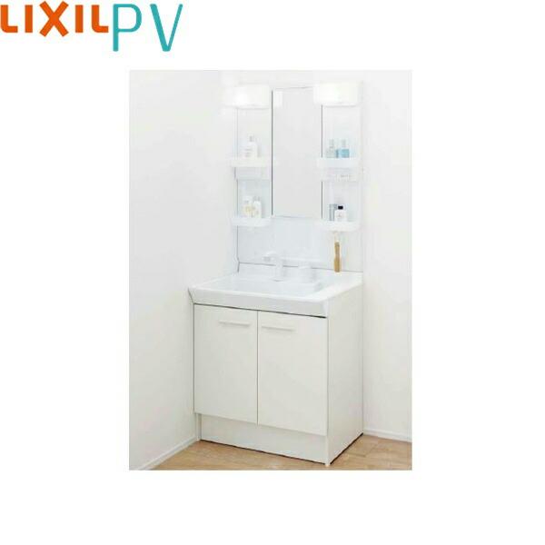 LIXIL PV2N-755S(4)Y/VP1H+MPV1-751XFJU リクシル LIXIL/INAX PV 洗面化粧台セット2 間口750mm シングル洗髪シャワー 吐水切替なし 1面鏡 ...