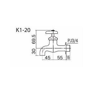 K1-20 KVK横水栓20 :KVK-K1-20:住設ショッピング - 通販 - Yahoo!ショッピング
