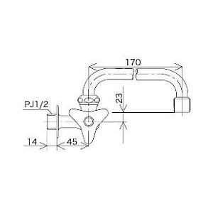 K10VLF KVK横形自在水栓 : 住設ショッピング - 通販 - Yahoo!ショッピング