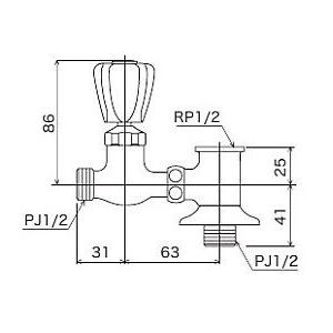 K19SU4 KVK分岐水栓 送料無料 : 住設ショッピング - 通販 - Yahoo!ショッピング