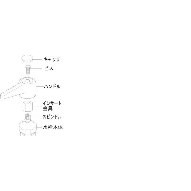 [6/20(火)さん！さん！キャンペーン対象ストア]PZK125S KVKワンタッチレバーハンドル(小)ホワイト :KVK-PZK125S:住設ショッピング - 通販 - Yahoo!ショッピング