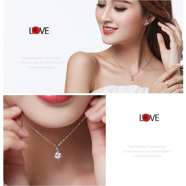 RainbowGirl（アクセサリー） ネックレス レディース 大粒1.25ct シンプル CZダイヤ 20代30代40代50代 人気 女性 彼女 嫁 妻 誕生日プレゼント ホワイトデーお返し ...