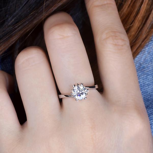 指輪 レディース 一粒ダイヤ 18金RGP 1カラット 大粒 1.0ct 贅沢 ハート CZダイヤモンド 18KGP 人気 誕生日プレゼント ギフト : EsLimes - 通販 ...