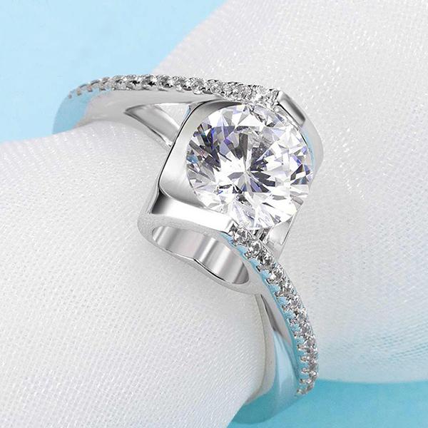 指輪 レディース 一粒ダイヤ 1カラット 大粒 1.0ct 贅沢 CZダイヤモンド オシャレ 18KGP 人気 激安 : EsLimes - 通販 - Yahoo!ショッピング