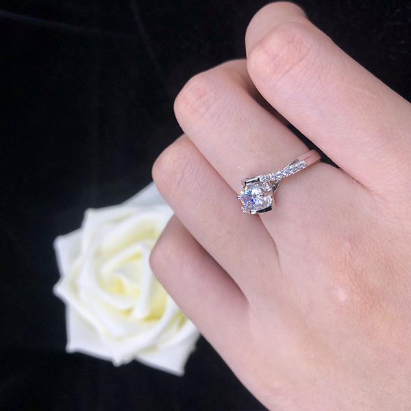 指輪 レディース 一粒ダイヤ 1カラット 大粒 1.0ct 贅沢 CZダイヤモンド オシャレ 18KGP 人気 激安 : EsLimes - 通販 - Yahoo!ショッピング