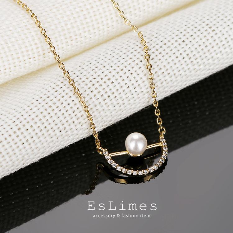 ネックレス パール K18GP 月型 ゴールド 上品 シンプル カジュアル 人気 女性 10代20代30代40代 プレゼント ホワイトデー : EsLimes - 通販 - Yahoo!ショッピング