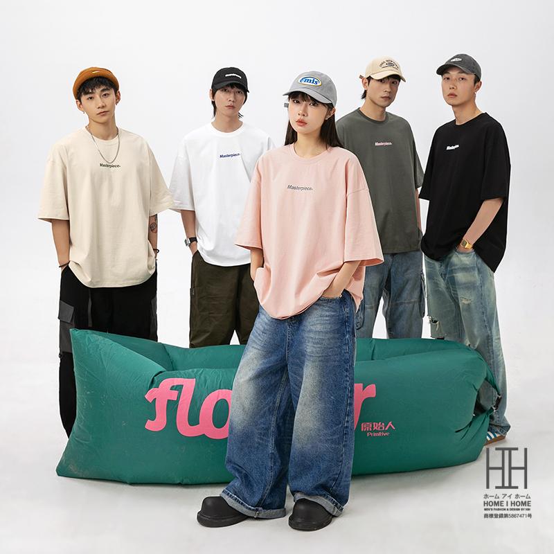 ホームアイホーム ロゴt tシャツ メンズ レディース 半袖Tシャツ ユニセックス ヘビーウェイト プリントT アメカジ 綿 100 おしゃれ 大きいサイズ カップル トップス カットソー ...