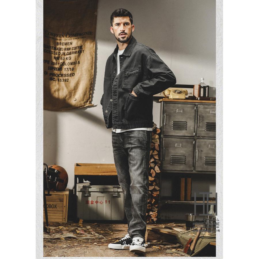 ホームアイホーム デニムジャケット Gジャン ジージャン メンズ 大きい