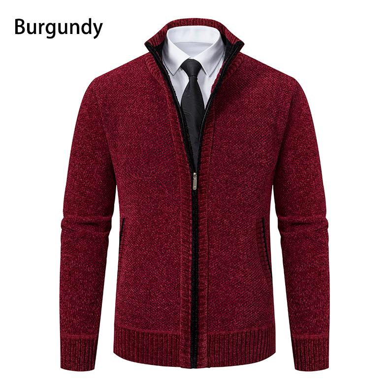 ニット カーディガン メンズ ブルゾン シンプル ライン入り スタンドカラー ジップアップ セーター アウター 秋 冬 :my6611:JustMode - 通販 - Yahoo!ショッピング