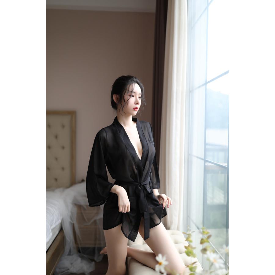 ホームアイホーム ランジェリー ガウン シフォン ナイトウエア パジャマ 女性 部屋着 お控え露出 ベビードール 帯ベルト Tバック付き 3点セット 誘惑 勝負下着 : JustMode ...