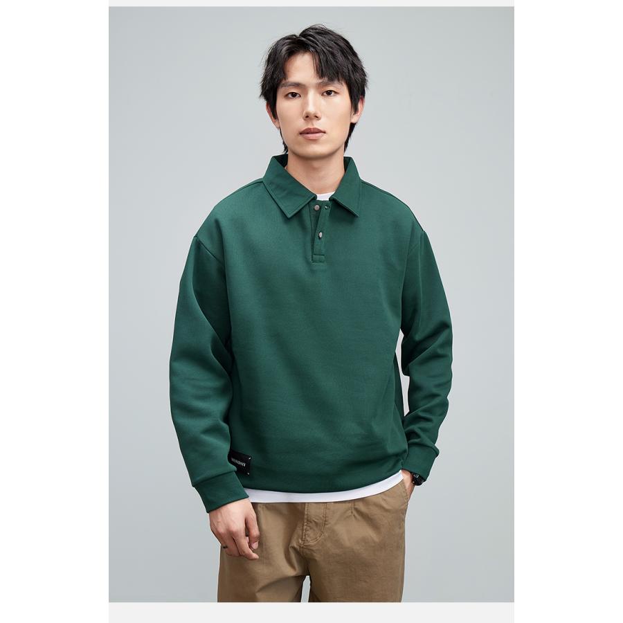 プルオーバー スウェット tシャツ トップス メンズ 長袖 シンプル 無地 ヘンリーネック カジュアル 男女兼用 ストリート トップス ロンt : wy321 : JustMode - 通販 ...