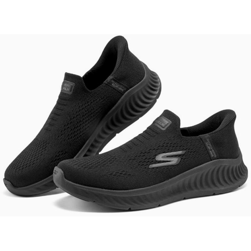 SKECHERS スケッチャーズ スリップイン メンズ 黒靴 立ったまま履ける靴 手を使わずに履ける スリップインズ 50代 新作 スニーカー ...