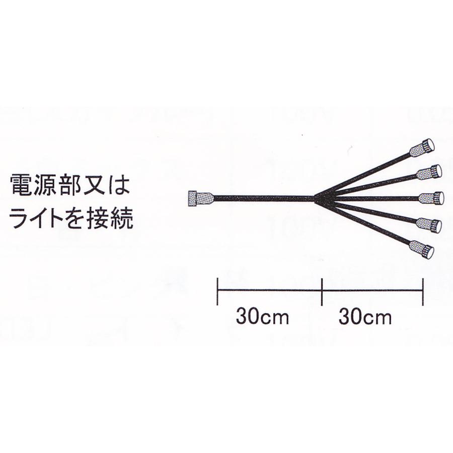 コロナ産業 5分岐コード60cm ニュースタンダード用 ブラックコード HE5 : he5 : ジャストショップ - 通販 - Yahoo!ショッピング