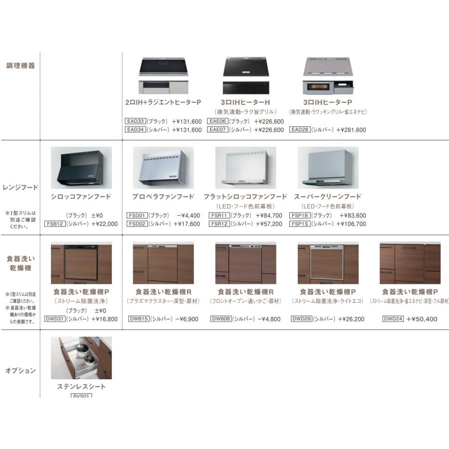 ミッテ TOTOシステムキッチンミッテI型2700mm 開き扉＋食洗機付プラン プライスグループ1 税込定価￥1,031,470- メーカー直送の為代引き不可。離島は港止め迄。 : 住設 ...