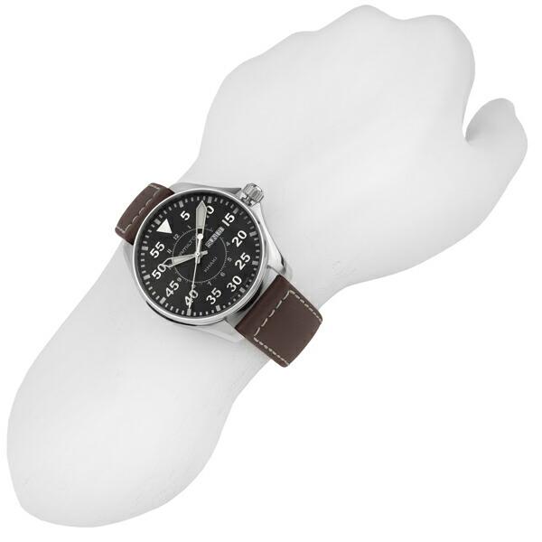 HAMILTON ハミルトン カーキ アビエーション パイロット デイデイト クォーツ 腕時計 H64611535 ブラック 新品電池で安心 ...